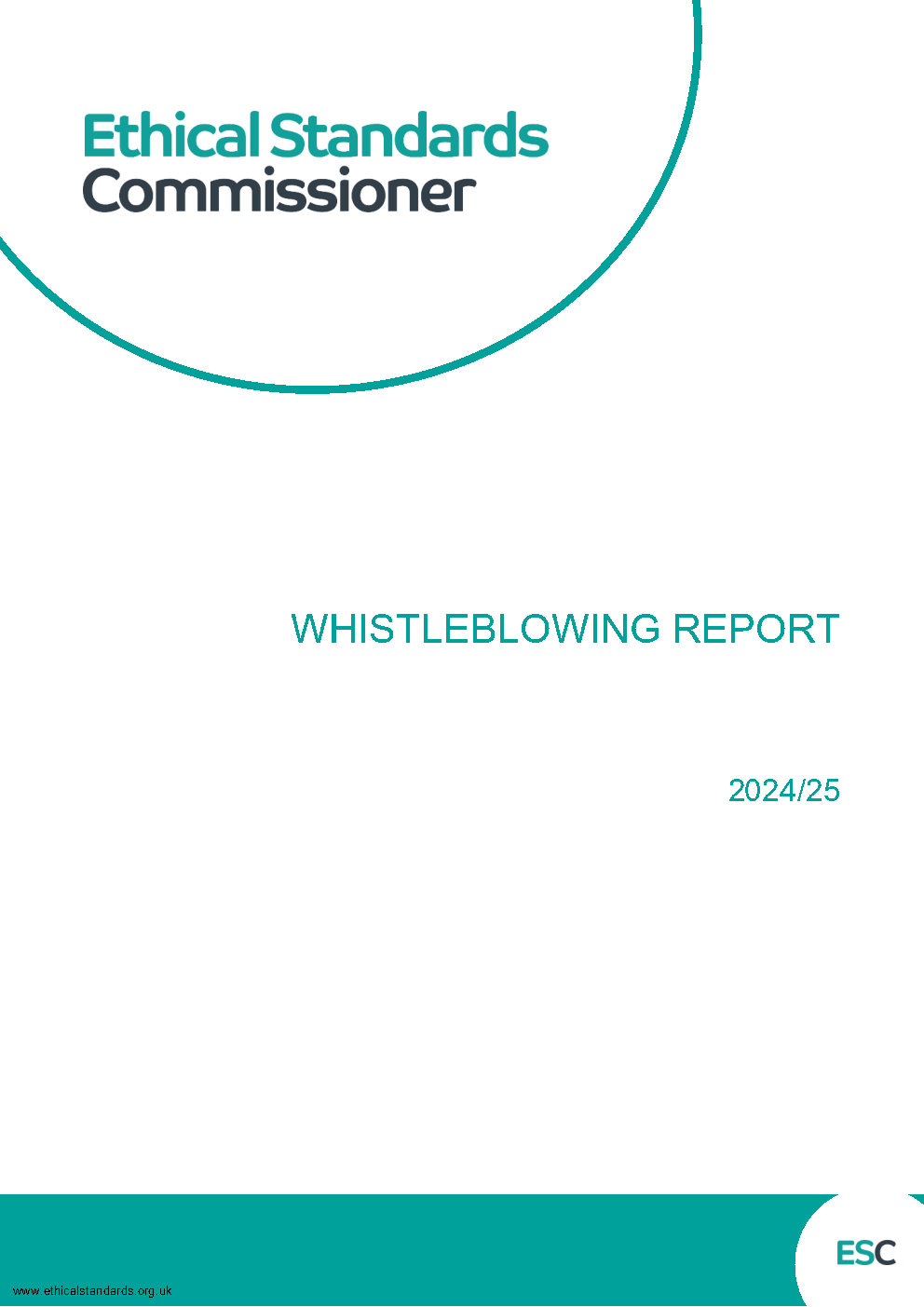 Whistleblowing Report 2024-25 | Ethical Standards Commissioner