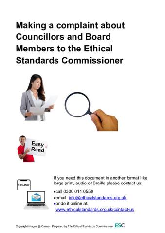 Making a Complaint About a Councillor or Board Members (Easy Read ...