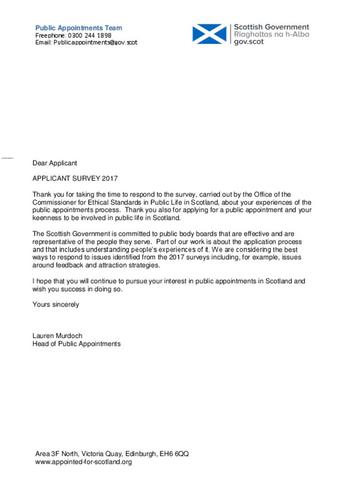 Scottish Government letter to applicants 28-11-18 | Ethical Standards ...